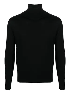 SAPIO High-neck Drop-shoulder Jumper - Black