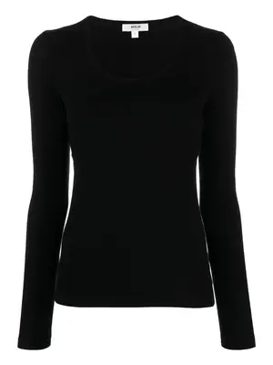 AGOLDE Scoop-neck Lyocell-blend Jumper - Black