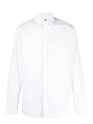 Ralph Lauren Purple Label Button-down Cotton Shirt - White
