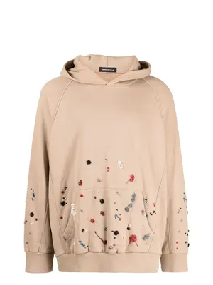 UNDERCOVERISM Bead-embellished Hoodie - Neutrals