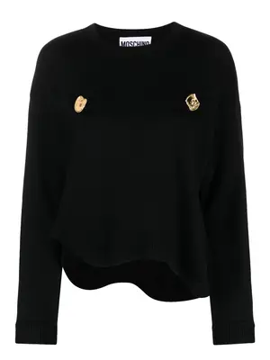 Moschino Asymmetric-hem Jumper - Black