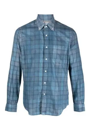 ASPESI Plaid Check-print Cotton Shirt