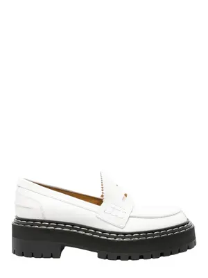 Proenza Schouler Leather Penny Loafers - White