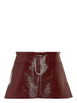 COURREGES Courrèges Vinyl Mini Skirt - Red