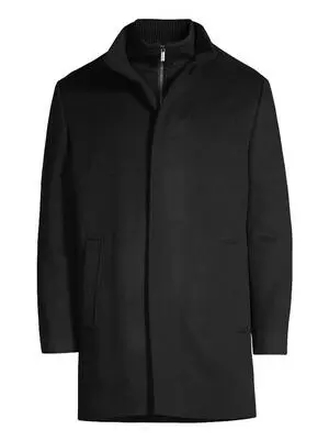 Cardinal Of Canada Mont Royal Wool & Cashmere Car Coat - Black