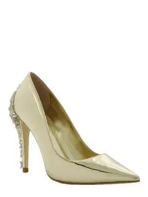 Dune London Audleys Pointed Toe Pumps - Gold