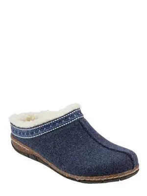 EARTH® Elya Faux Fur Clog - Dark Blue