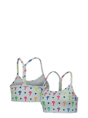 Terez Philadelphia Phillies Tlc Rainbow Bra - Gray