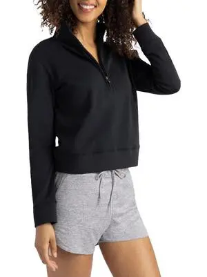 Travis Mathew TravisMathew Cloud Half Zip Pullover Black