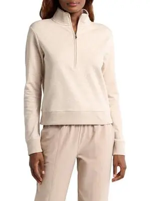 Travis Mathew TravisMathew Cloud Half Zip Pullover Heather Natural