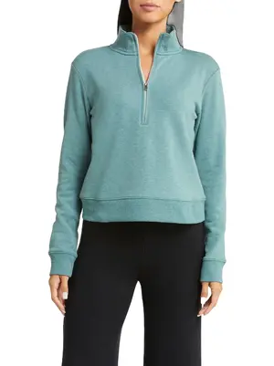 Travis Mathew TravisMathew Cloud Half Zip Pullover Heather North Atlantic