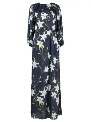 Bernadette Evian Lily-print Maxi Dress - Blue