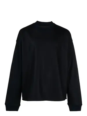 JIL SANDER Crew-neck Felted-wool Jumper - Blue