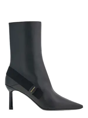 FERRAGAMO 85mm Vara-bow Leather Ankle Boots - Black