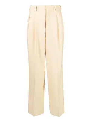 Ami Wide-leg Tailored Trousers - Neutrals