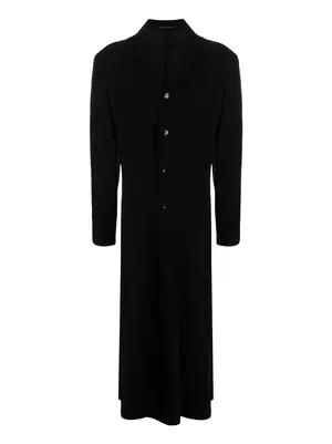Yohji Yamamoto Notched-lapel Single-breasted Coat - Black
