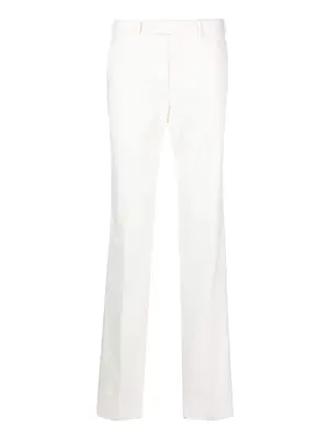 Zegna Mid-rise Straight-leg Trousers - White