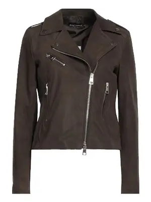 STREET LEATHERS STREET LEATHERS Biker Leather Jacket Brown