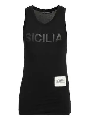 Dolce & Gabbana Tank Top Size Cotton - Black