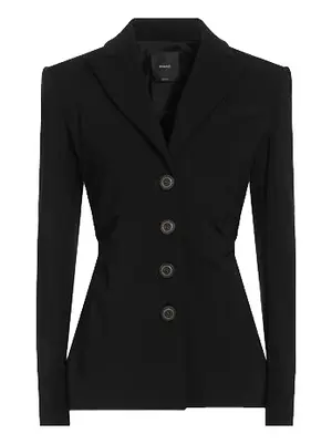Pinko Single-breasted Blazer In Viscose, Polyamide And Elastane - Black