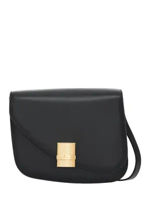 FERRAGAMO Medium Asymmetric Crossbody Bag - Black