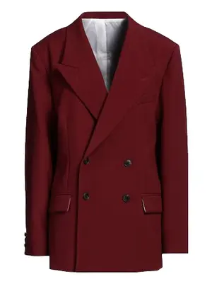 QUIRA QUIRA Double-Breasted Blazer Burgundy