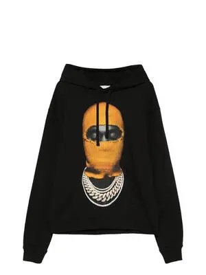 IH NOM UH NIT Hooded Sweatshirt With Balaclava Graphic - Black