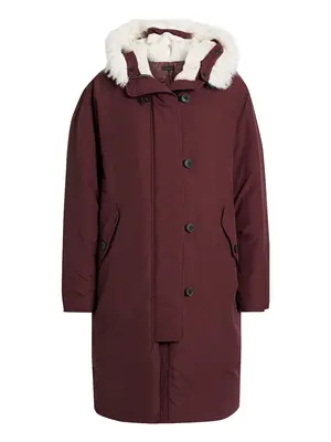 Rag & Bone Plushtrimmed Ripstop Hooded Down Coat - Plum
