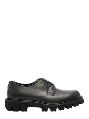 Fratelli Rossetti Logo-plaque Leather Derby Shoes - Black