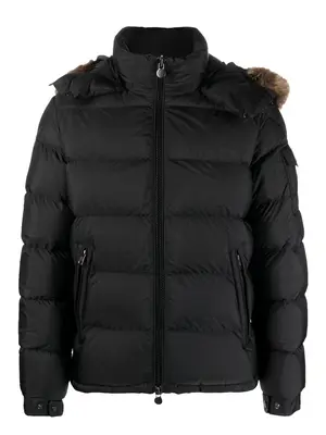 Moncler Maya Hooded Down Jacket - Black