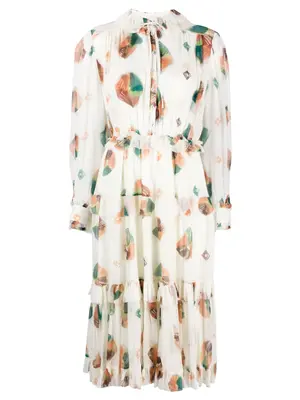 Ulla Johnson Reina Chiffon Midi Dress - Neutrals