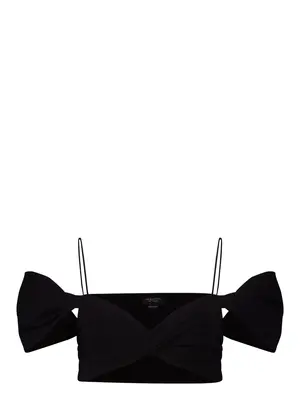 Giambattista Valli Twisted Bandeau Top - Black