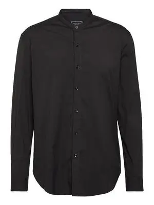 Giorgio Armani Icon Cotton-blend Poplin Shirt - Black