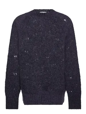 Our Legacy Raglan Wool-blend Sweater - Blue