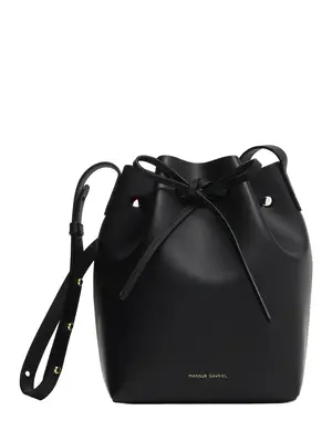 MANSUR GAVRIEL Mini Bucket Bag - Black/flamma