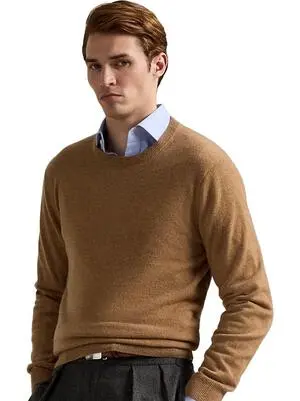 Ralph Lauren Cashmere Crewneck Sweater - Brown Sugar Melange