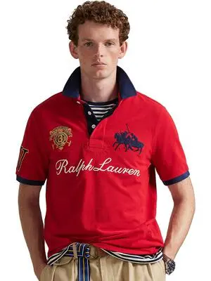 Ralph Lauren Classic Fit Crest Mesh Polo Shirt - Rl Red
