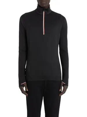 Moncler Quarter Zip Pullover - Black