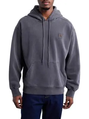 Carhartt Work In Progress Carhartt Work In Progress Vista Logo Patch Hoodie Graphite