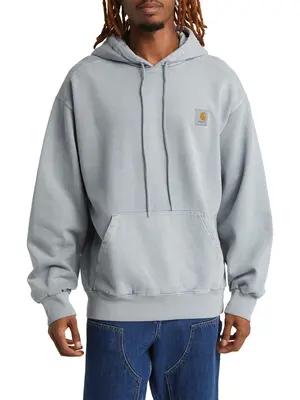 Carhartt Work In Progress Carhartt Work In Progress Vista Logo Patch Hoodie Mirror Garment Dyed