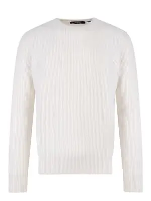 NUGNES 1920 Ribbed Cashmere Sweater - White