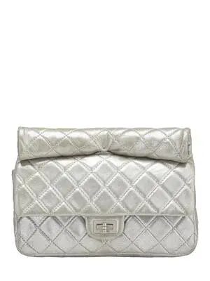CHANEL Chanel Metallic Quilted Reissue Roll Clutch