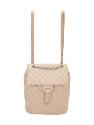 Chanel Quilted Lambskin Urban Spirit Backpack - Beige