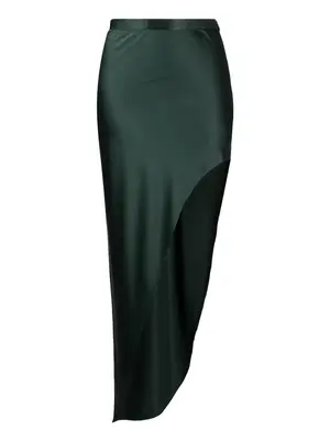FLEUR DU MAL High-slit Midi Skirt - Green