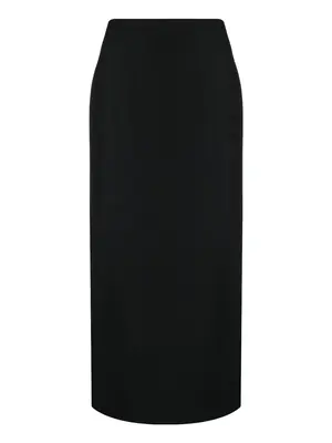 Valentino Garavani Rear-slit Midi Skirt - Black