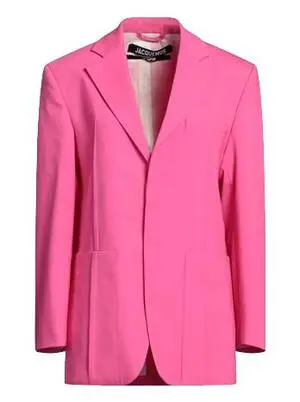 Jacquemus Virgin Wool Blend Blazer - Fuchsia