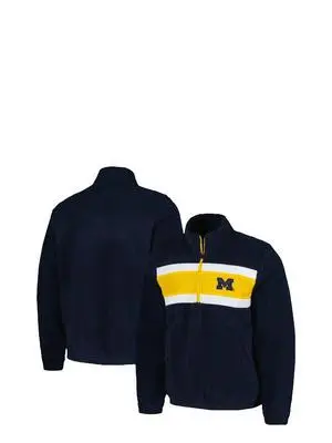 G-III SPORTS BY CARL BANKS Michigan Wolverines Sherpa Half-zip Top - Navy