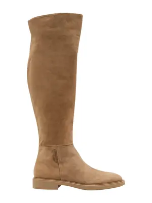 GIANVITO ROSSI Suede Over-The-Knee Boots Camel Camel