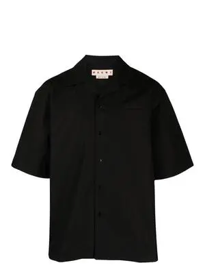 Marni Slogan-print Cotton Shirt - Black