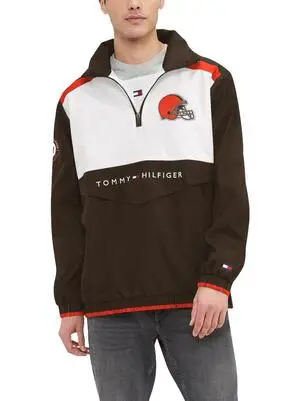 Tommy Hilfiger Half-zip Hooded Top - Brown